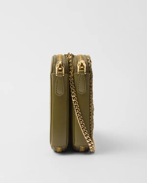 Prada Crochet Mini-Pouch - Olive Green | Editorialist